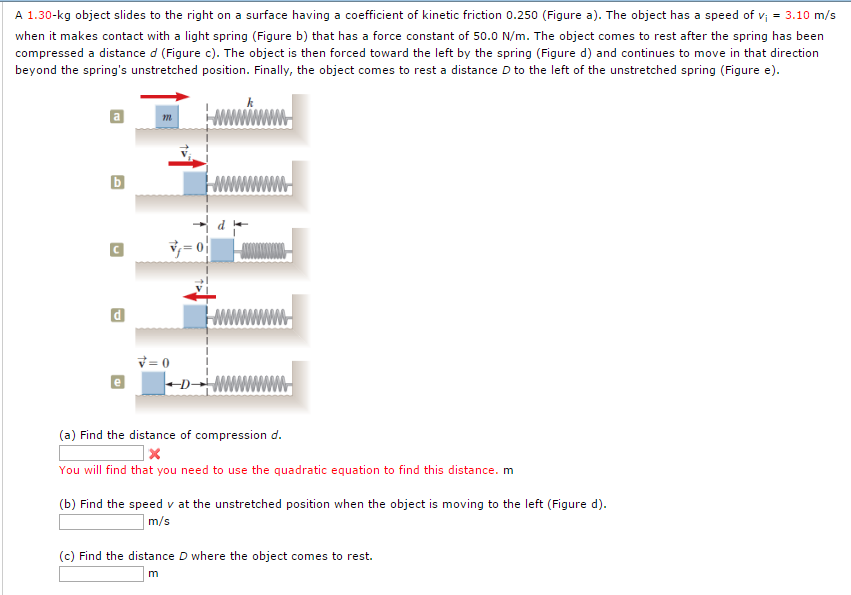 Solved A 1.30-kg object slides to the right on a surface | Chegg.com