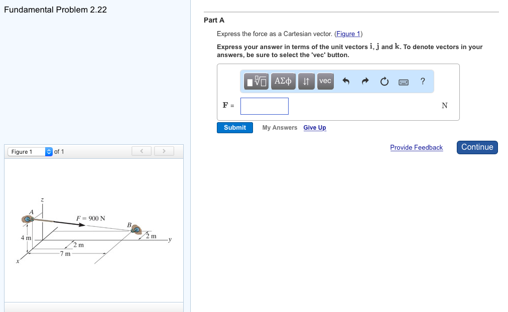 Solved Fundamental Problem 2.22 Part A Express the force as | Chegg.com