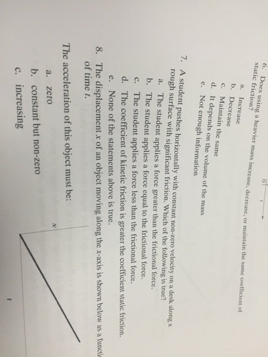 Solved Does Using A Heavier Mass Increase Decrease Or 1687