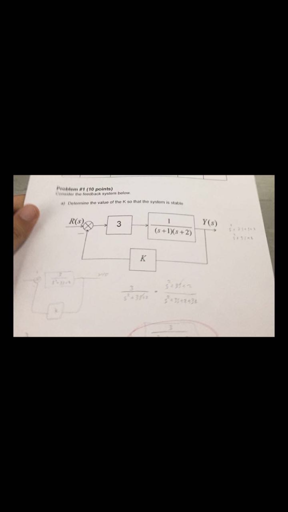 Solved Problem #1 ( 10 points) Cwster the feeciback systerm | Chegg.com
