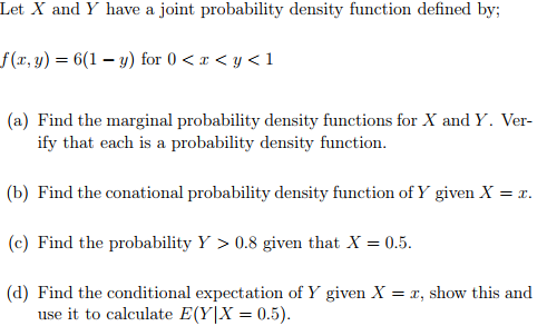 Solved Let X and Y have a joint probability density function | Chegg.com