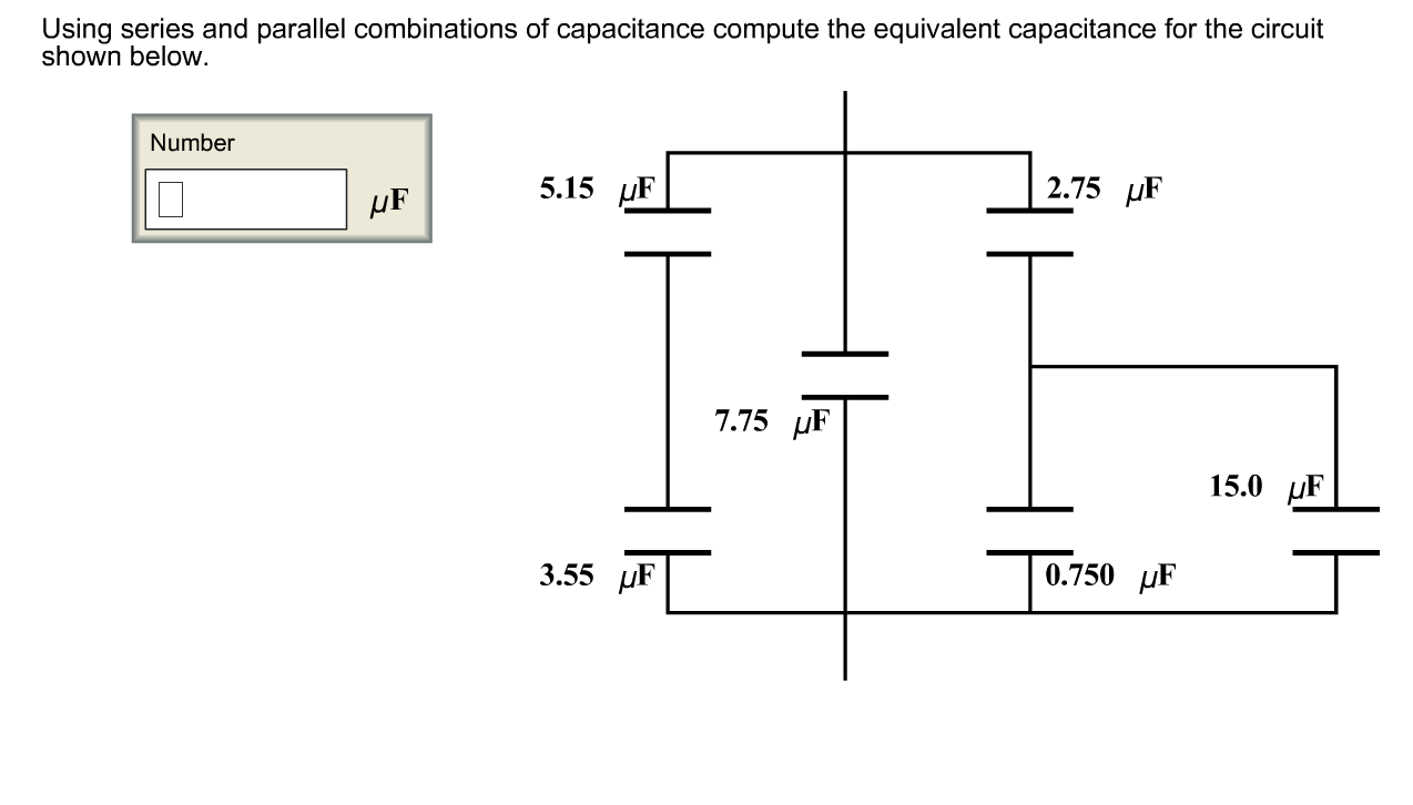 Solved Using series and parallel combinations of capacitance | Chegg.com