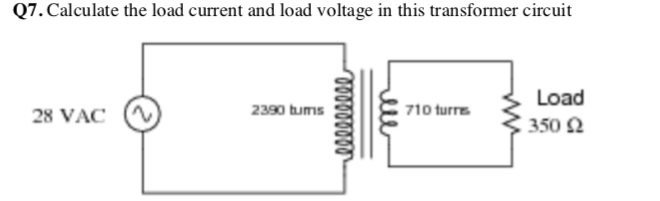 Solved Q7.Calculate the load current and load voltage in | Chegg.com