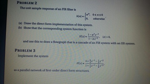 Solved The unit sample response of an FIR filter is h(n) = | Chegg.com