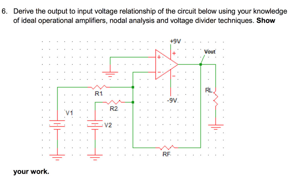 Solved Derive the output to input voltage relationship of | Chegg.com
