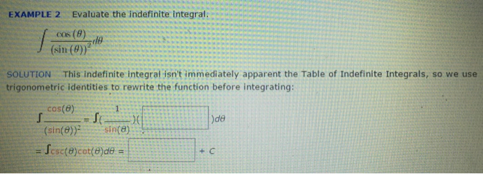 Solved Evaluate the indefinite integral. SOLUTION This | Chegg.com
