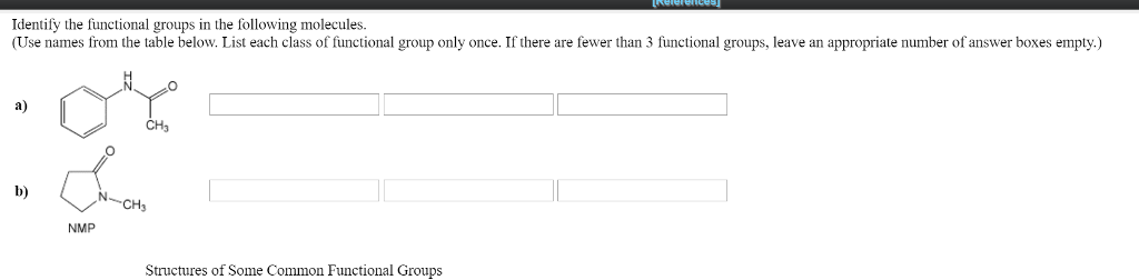 Solved Identify the functional groups in the following | Chegg.com