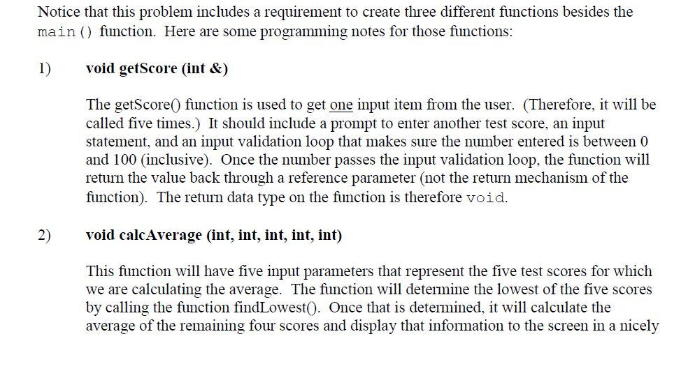 Solved 11 Lowest Score Drop Write A Program That Calculates 2718