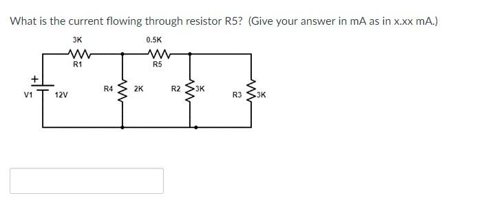 Solved What is the current flowing through resistor R5? | Chegg.com