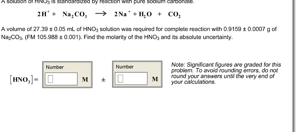 Solved A Solution of HNO3 IS Standardized by reaction with | Chegg.com