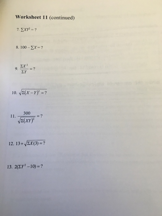 Sigma xy^2 = ? 100 - sigma X = ? sigma X^2/sigma Y | Chegg.com