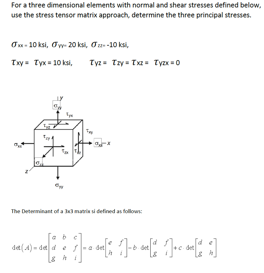 Solved For a three dimensional elements with normal and | Chegg.com