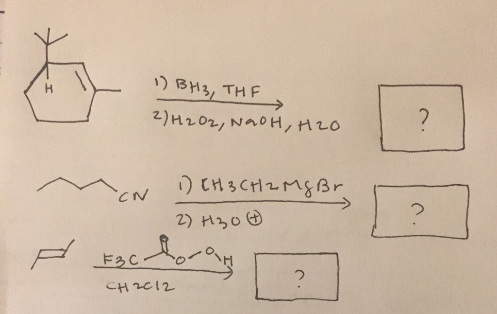 Solved I)BH3, THF Cn/ ーーーーーーーーーーーーーーーーー> -A 2) H'304 Fac | Chegg.com