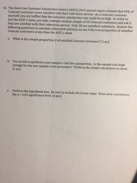 Solved The American Customer Satisfaction Index's (ASCI) | Chegg.com