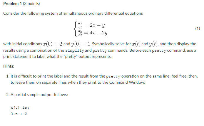 Solved Consider the following system of simultaneous | Chegg.com