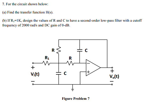 For the circuit shown below: Find H(j omega) =v0 (j | Chegg.com