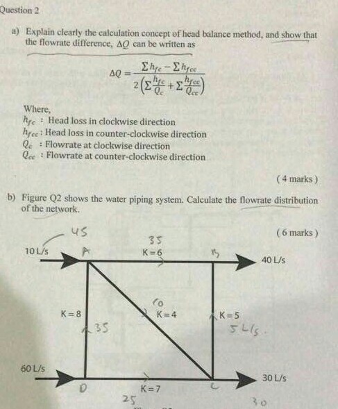 (Solved) : Question 2 Explain Clearly Calculation Concept Head Balance ...
