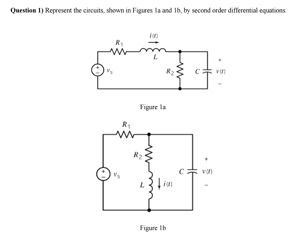 Solved Represent the circuits, shown in Figures 1a and 1b, | Chegg.com