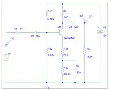 Solved Using the BC548B BJT transistor amplifier biasing | Chegg.com