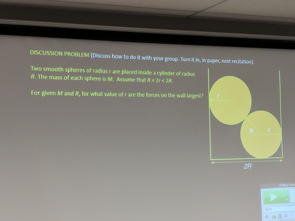 Solved Two smooth spheres of radius r are placed inside a | Chegg.com