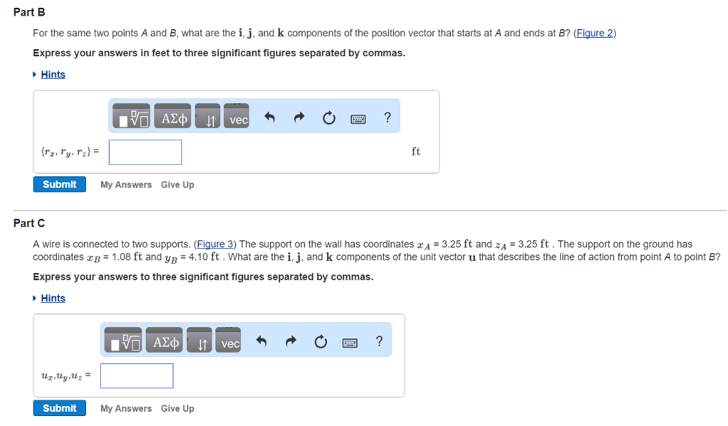 Solved Position Vectors Part A Learning Goal: As shown on | Chegg.com