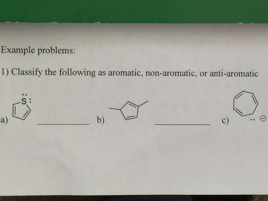Solved Example problems: 1) Classify the following as | Chegg.com