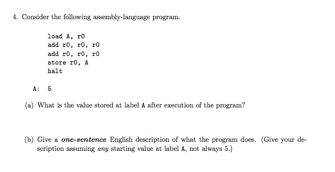 Solved Consider the following assembly-language program. | Chegg.com