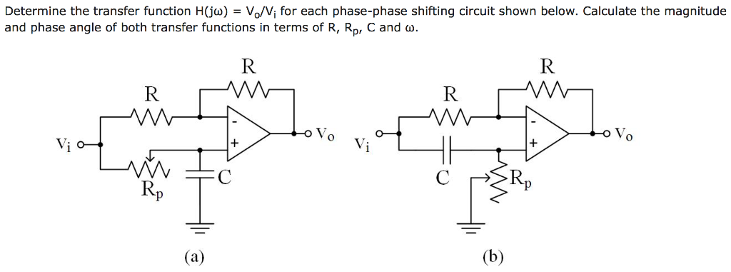 Solved Determine the transfer function H(jw) = Vo/Vi for | Chegg.com