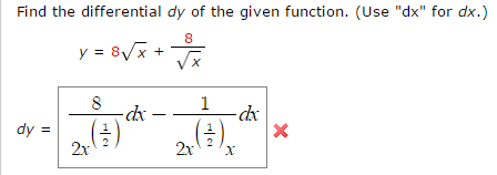 Solved: Find The Differential Dy Of The Given Function. (U... | Chegg.com