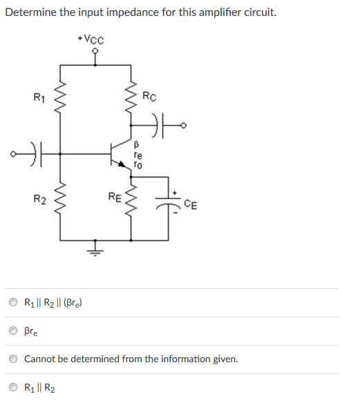 Rc circuit input impedance amplifier