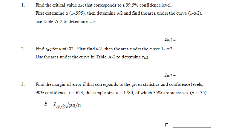 Solved Find the critical value Z_alpha/2 that corresponds to | Chegg.com