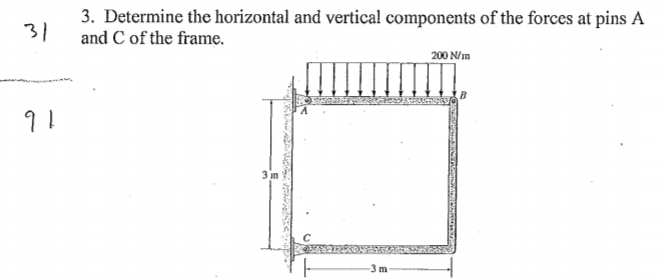 Solved 3 3. Determine the horizontal and vertical components | Chegg.com