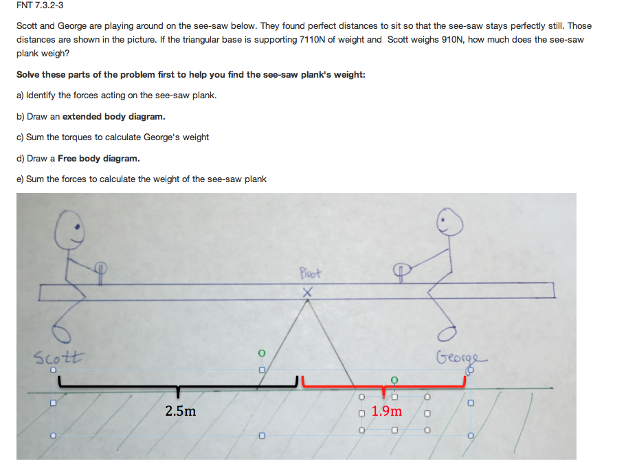 Solved Scott and George are playing around on the see-saw | Chegg.com