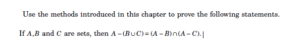 Solved Use the methods introduced in this chapter to prove | Chegg.com