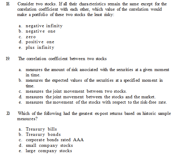 Solved Consider two stocks. If all their characteristics | Chegg.com