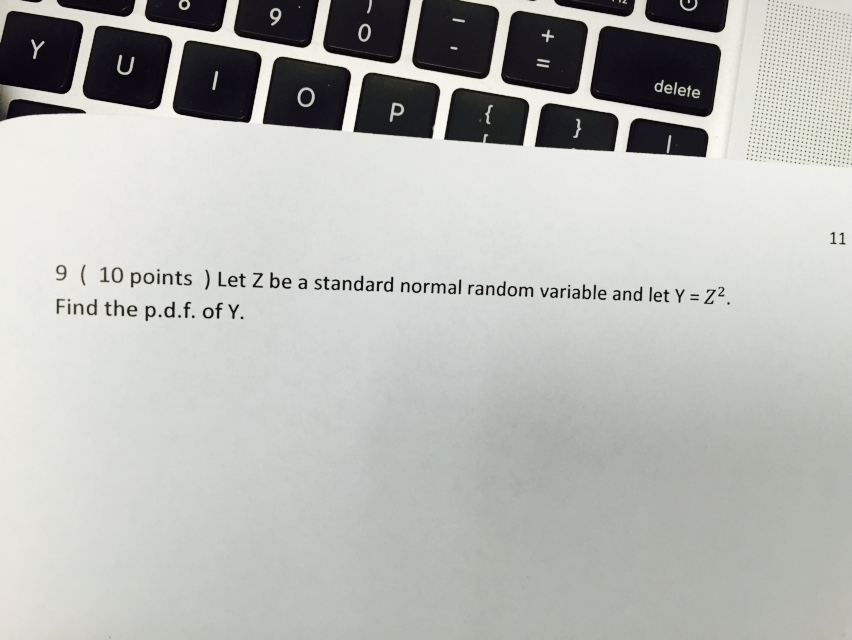 Solved 9 ( 10 points ) Let Z be a standard normal random | Chegg.com