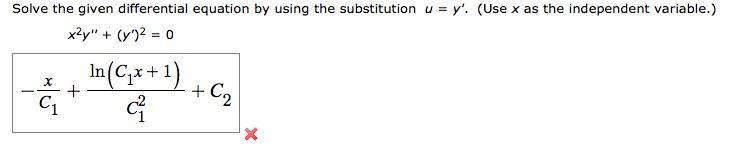 Solved Solve the given differential equation by using the | Chegg.com