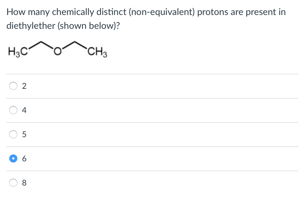 Solved How many chemically distinct (non-equivalent) protons | Chegg.com