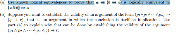 Solved (a) Use known logical equivalences to prove that α | Chegg.com