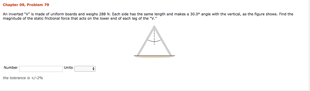 Solved An inverted "V" is made of uniform boards and weighs | Chegg.com