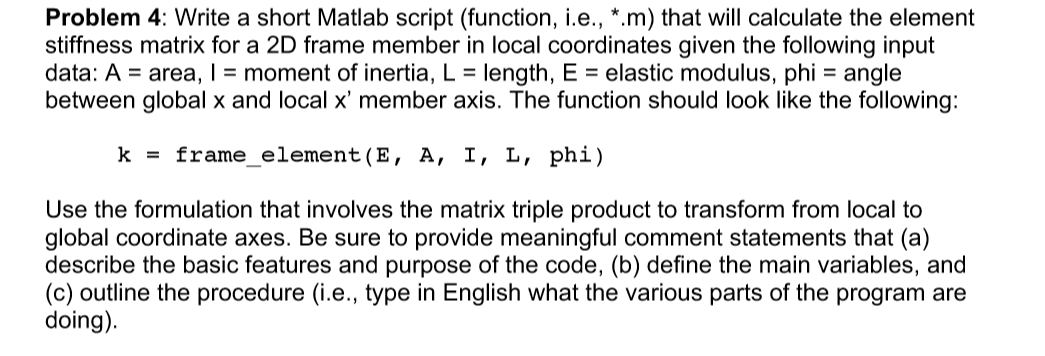 Write A Short Matlab Script Function Ie M