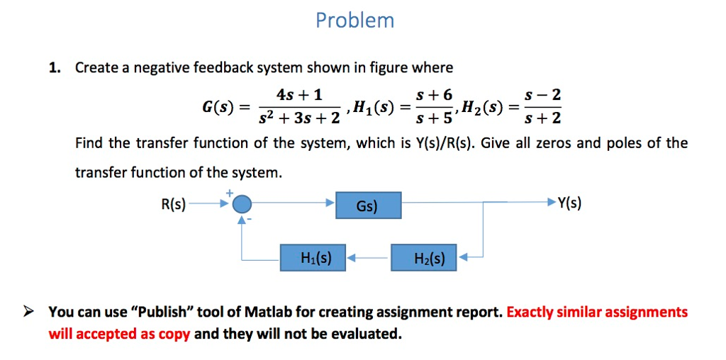 Solved Create a negative feedback system shown in figure | Chegg.com