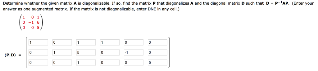 Solved Determine whether the given matrix A is | Chegg.com