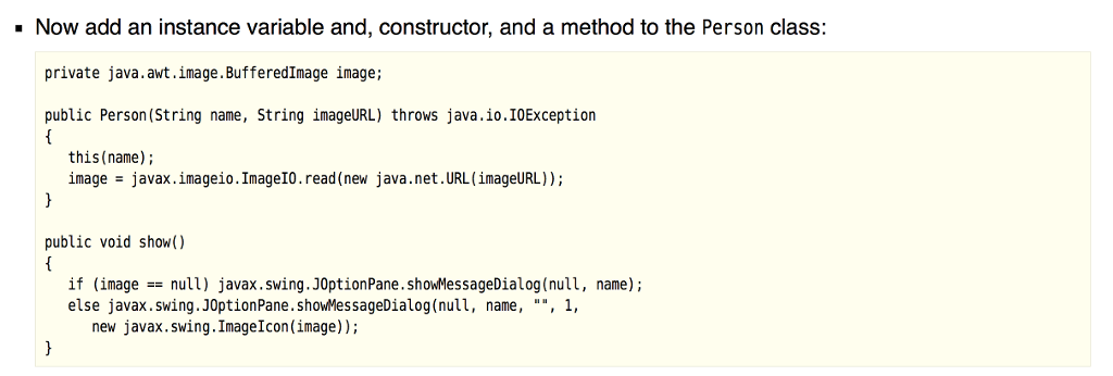 Solved Start with this Person class: import java.uti.* | Chegg.com