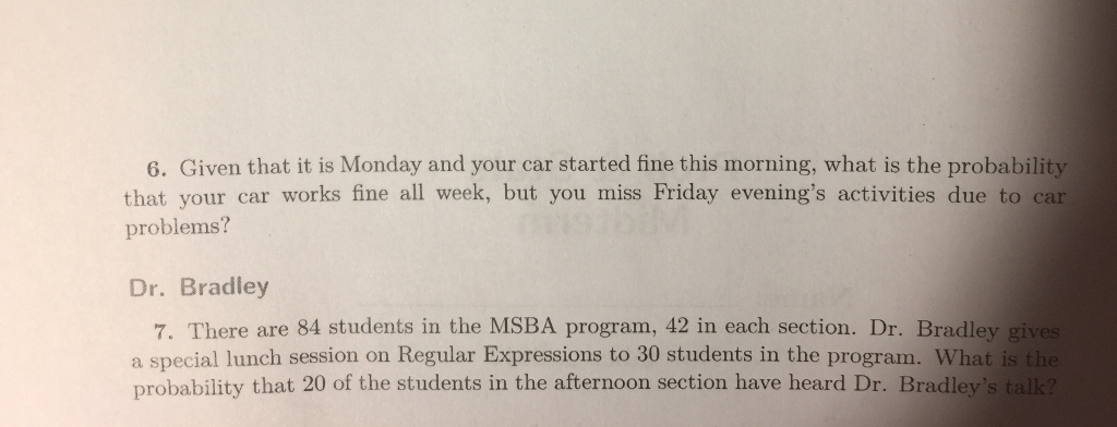 Solved Crummy Car 5. Suppose you drive a crummy car, which | Chegg.com
