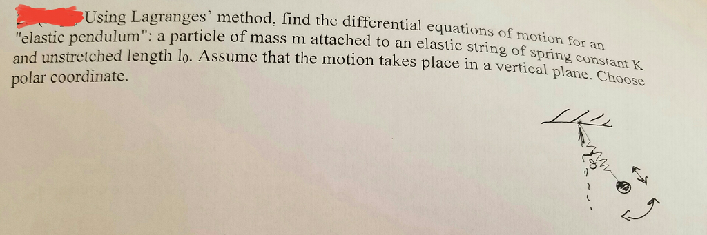 Solved Using Lagrange's' method, find the differential | Chegg.com