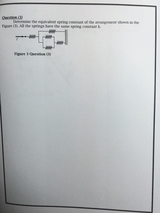 Solved Determine the equivalent spring constant of the | Chegg.com