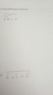 Solved simplify using demorgan's theorem | Chegg.com