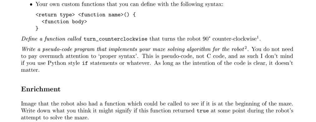 Solved In this homework you will describe an algorithm in | Chegg.com