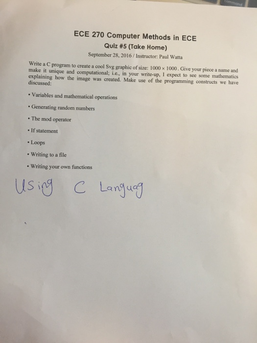 Solved Write a C program to create a cool Svg graphic of | Chegg.com